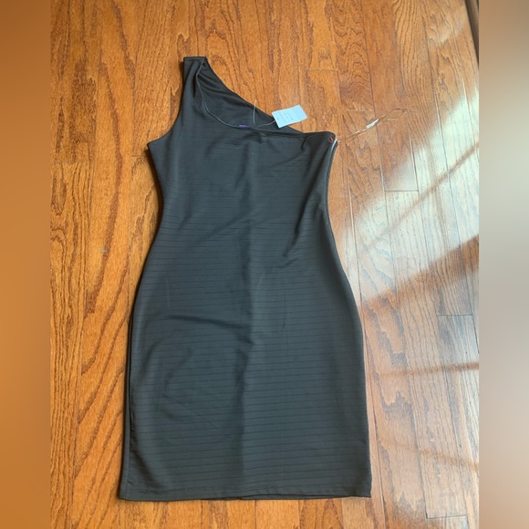 Dresses | Hot Girl Bodycon One Hand Dress With Side Zip Black | Poshmark